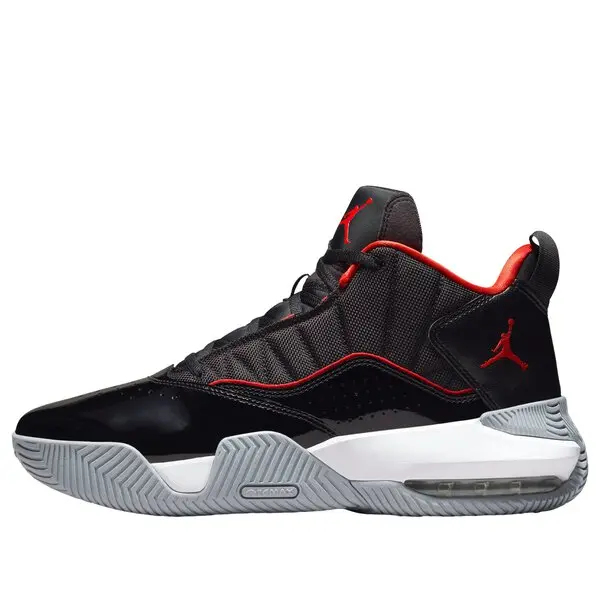 JORDAN Air Stay Loyal High Top Sneakers - Black/red