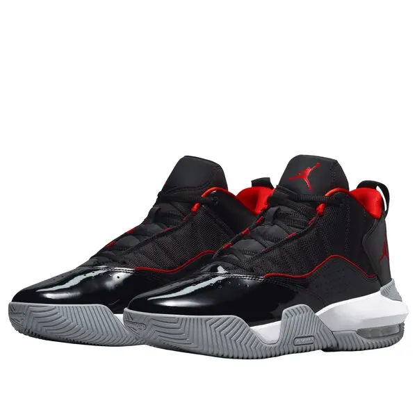 JORDAN Air Stay Loyal High Top Sneakers - Black/red