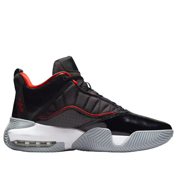 JORDAN Air Stay Loyal High Top Sneakers - Black/red