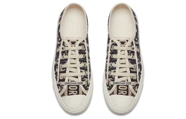 Dior Walk'n' Oblique Navy Canvas Sneakers - Blue