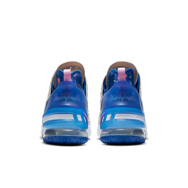 Nike Lebron 18 'los Angeles Day' Basketball Sneakers - White/blue