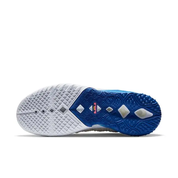 Nike Lebron 18 'los Angeles Day' Basketball Sneakers - White/blue