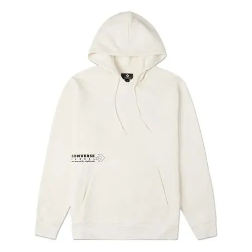 CONVERSE Alphabet Pattern Printing Hoodie - White