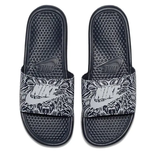 Nike Benassi Jdi Print Slides - Obsidian