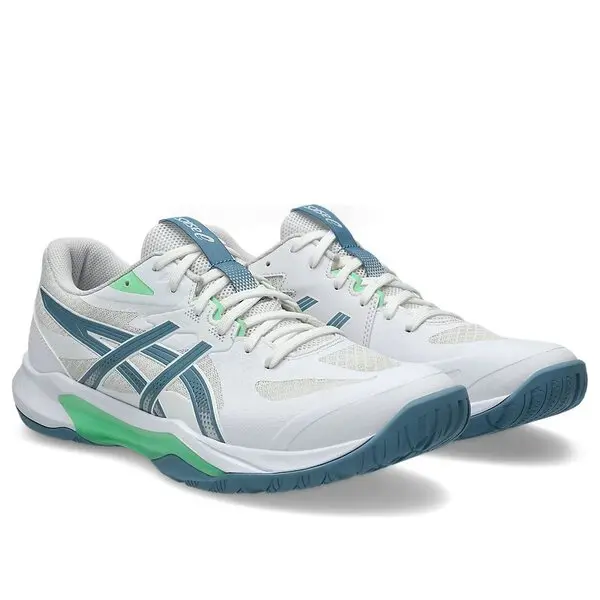 Asics Gel-tactic 13 Wide 2e Athletic Sneakers - White/saba Blue
