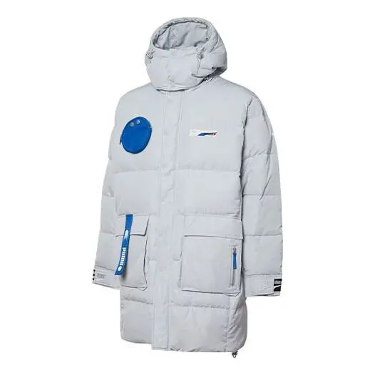 PUMA X Roaringwild Long Down Jacket - White/blue
