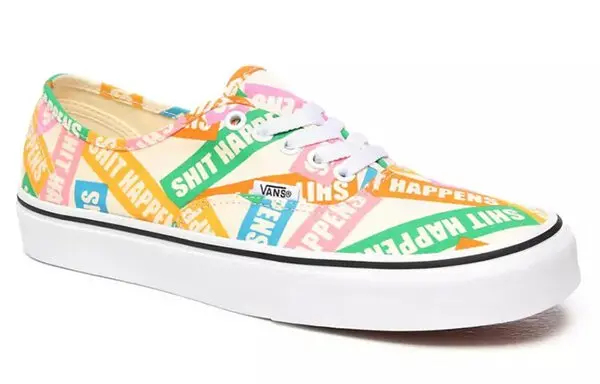 VANS Authentic "shit Happens" Printed Sneakers - Multi-color