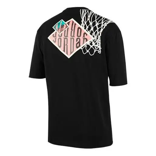 JORDAN Sport Dna Back Printing Casual Sports Short Sleeve - Black