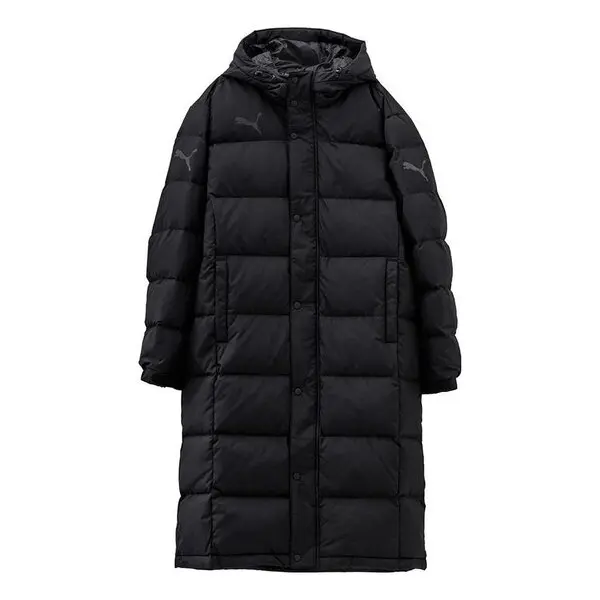 PUMA Long Down Jacket - Black/grey