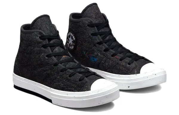 CONVERSE Chuck Taylor All Star Renew 1970s Redux Scrap High Top Sneakers - Black/white