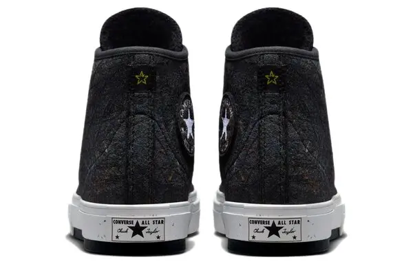 CONVERSE Chuck Taylor All Star Renew 1970s Redux Scrap High Top Sneakers - Black/white