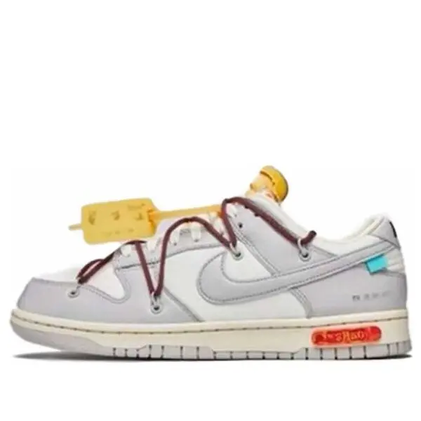 Nike Off-white X Dunk Low "lot 46 Of 50" Sneakers - Gray/white