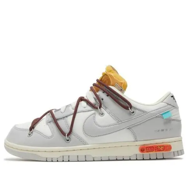 Nike Off-white X Dunk Low "lot 46 Of 50" Sneakers - Gray/white