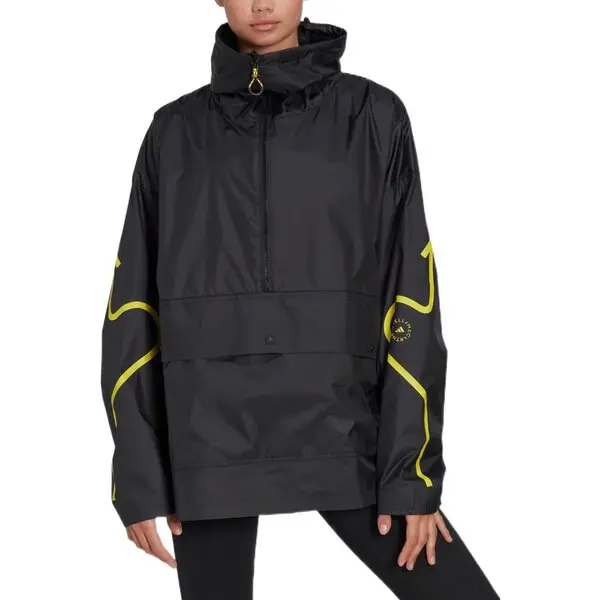 Adidas By Stella Mccartney Half-zip Mid-length Windbreaker