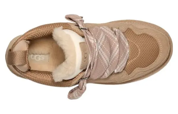 UGG Lowmel Canvas Mesh And Suede Lace-up Casual Shoes - Sand
