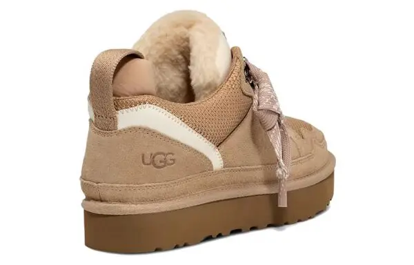 UGG Lowmel Canvas Mesh And Suede Lace-up Casual Shoes - Sand