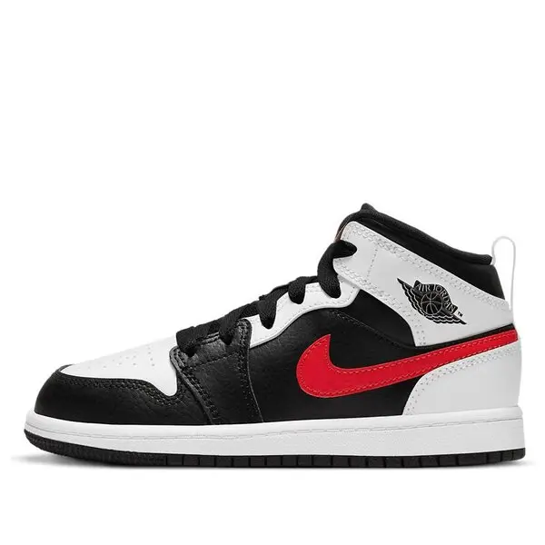 JORDAN 1 Mid Sneakers - Black/chile Red/white