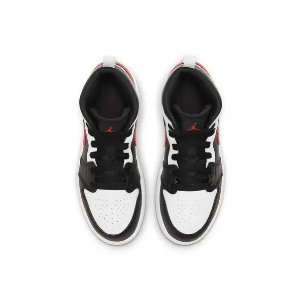 JORDAN 1 Mid Sneakers - Black/chile Red/white