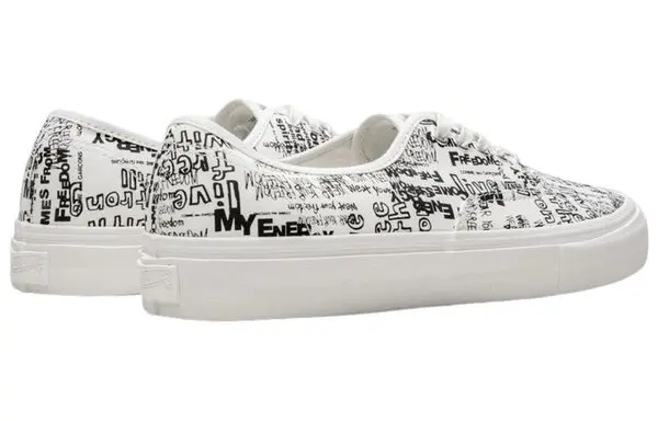 VANS Comme Des Garçons X Og Authentic Lx "graffiti" Sneakers - Black/white