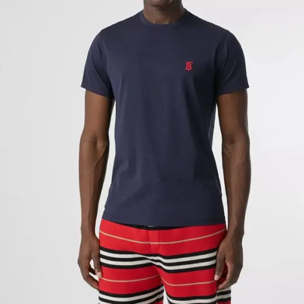 Burberry Monogram Motif Pattern Cotton Male - Blue