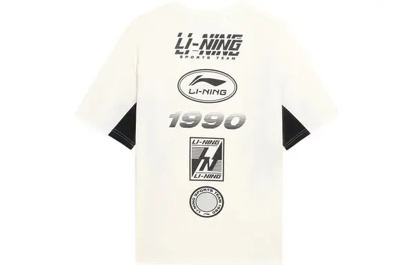 LI-NING Sports Team Multi Logo T-shirt 'beige