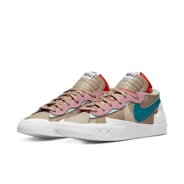 Nike X Sacai X Kaws Blazer Low "reed" Sneakers - /blue/orange