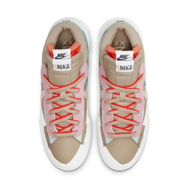 Nike X Sacai X Kaws Blazer Low "reed" Sneakers - /blue/orange