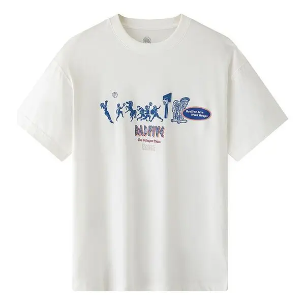 LI-NING Badfive Graphic T-shirt 'white Blue