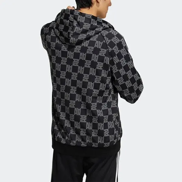 Adidas Monogrammed Zip-up Hoodie