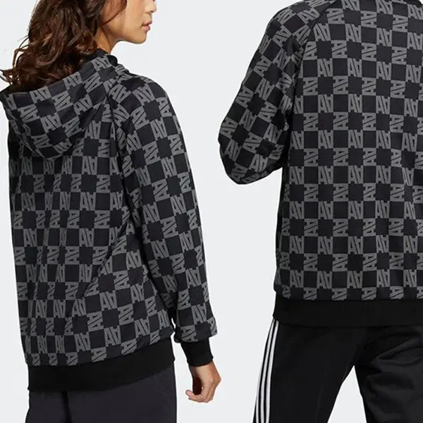 Adidas Monogrammed Zip-up Hoodie