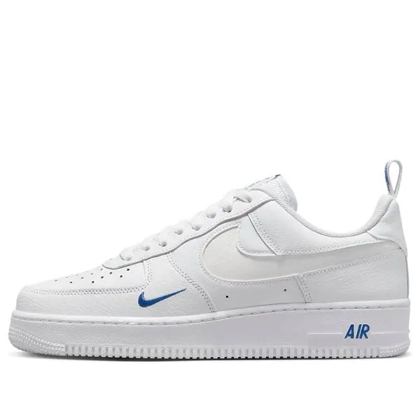 Nike Force 1 Low Cut Out 'reflective Swoosh White Blue - White/blue