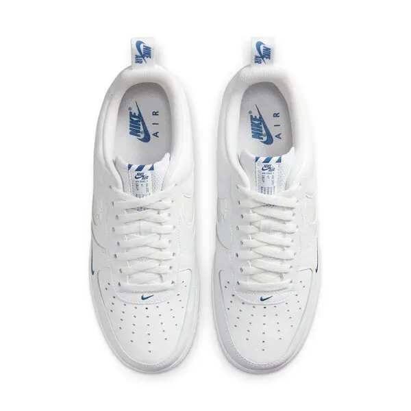 Nike Force 1 Low Cut Out Sneakers - White/blue