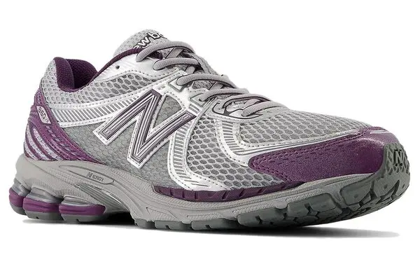 NEW BALANCE 860 V2 Athletic Sneakers - Grey/white/purple