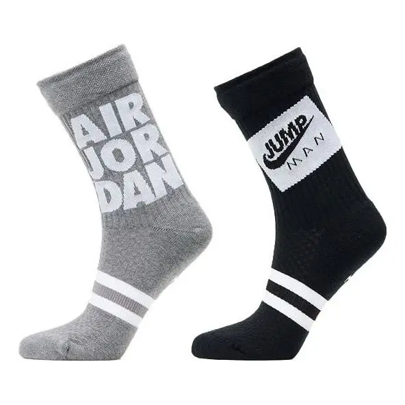 JORDAN Air Legacy Crew Socks 2 Pairs - Black/gray