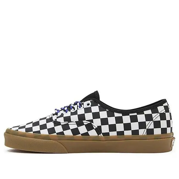 VANS Authentic Checkerboard Lace-up Sneakers - Black/white/gum