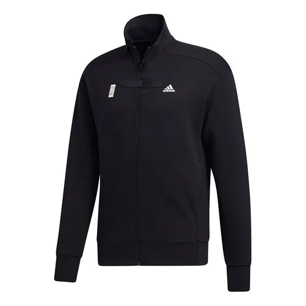 Adidas Track Jacket With Stand Collar - Black