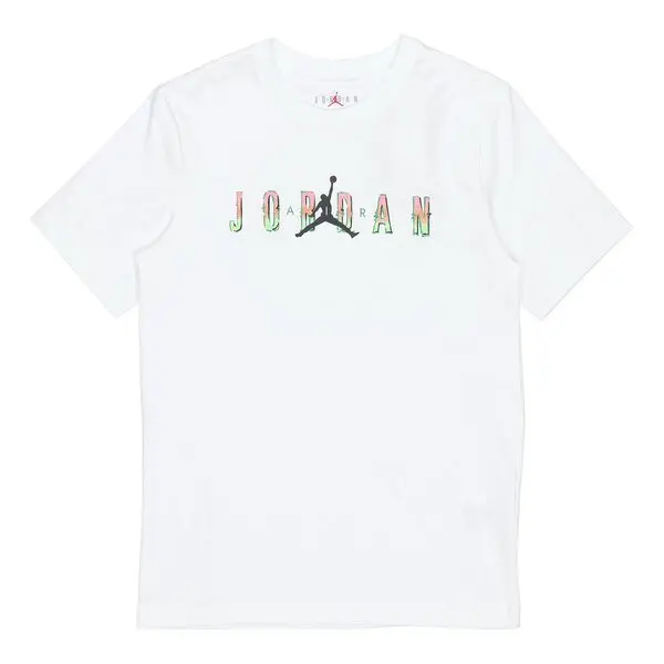 JORDAN Sport Dna Crew Neck Printed Short Sleeve - White