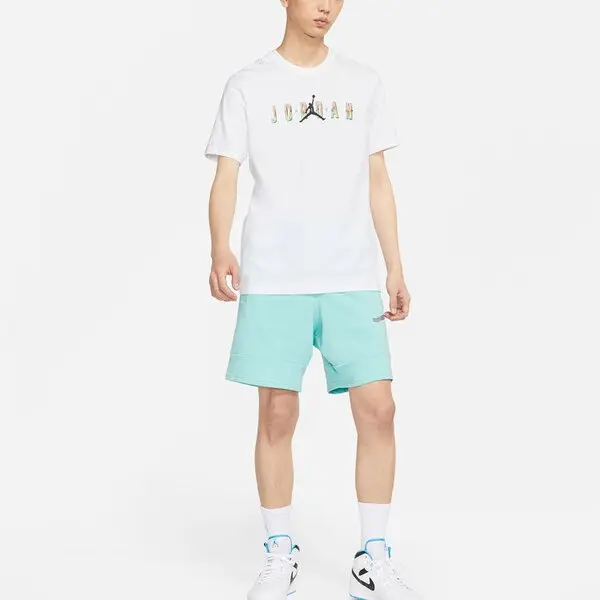 JORDAN Sport Dna Crew Neck Printed Short Sleeve - White