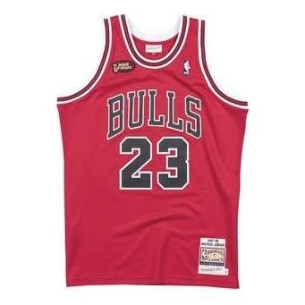 Mitchell & Ness Michael Jordan Chicago Bulls 1997/98 Road Finals Jersey #23 - Red/white