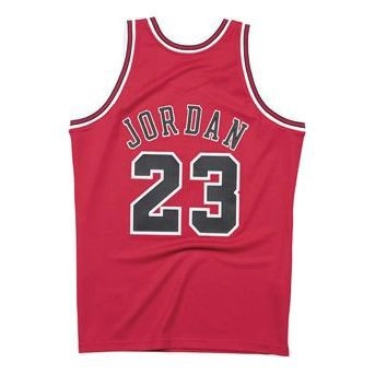 Mitchell & Ness Michael Jordan Chicago Bulls 1997/98 Road Finals Jersey #23 - Red/white