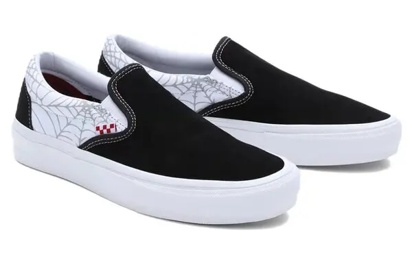 VANS Slip-on Sneakers With Spiderweb Detail - Black/white