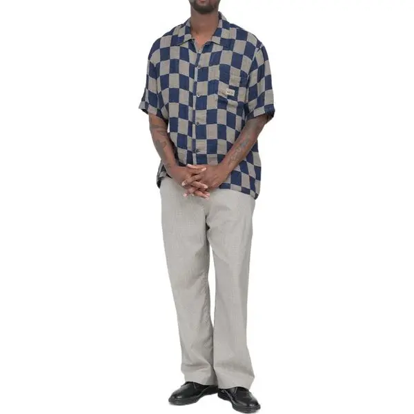 StÜssy X Our Legacy Work Shop Box Shirt Shortsleeve 'grey Blue