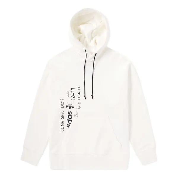 Adidas Originals X Alexander Wang Graphic Hoodie 'core White - Core White/black