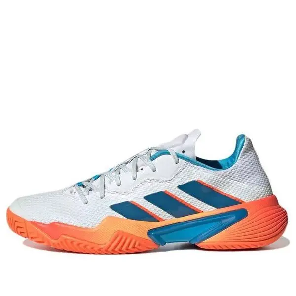 Adidas Barricade Tennis Sneakers - White/blue/orange