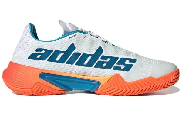 Adidas Barricade Tennis Sneakers - White/blue/orange