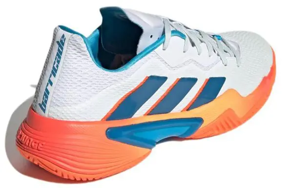 Adidas Barricade Tennis Sneakers - White/blue/orange