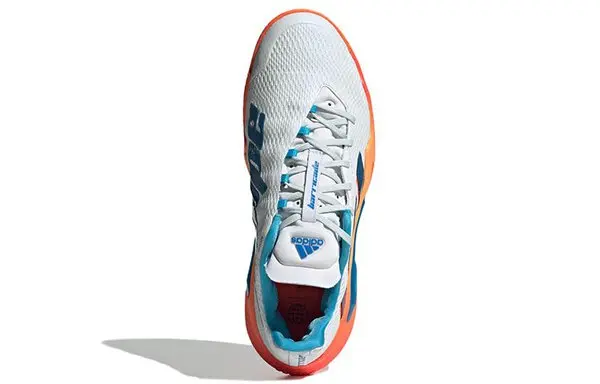 Adidas Barricade Tennis Sneakers - White/blue/orange