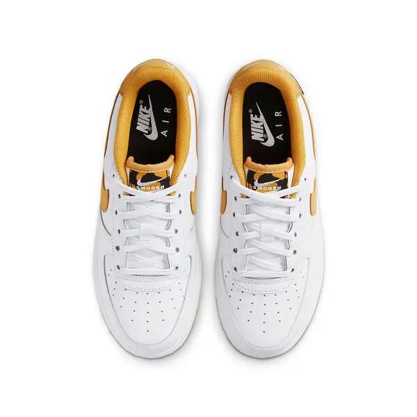 Nike Force 1 Ho20 Dual Swoosh Low Top Sneakers - White/yellow