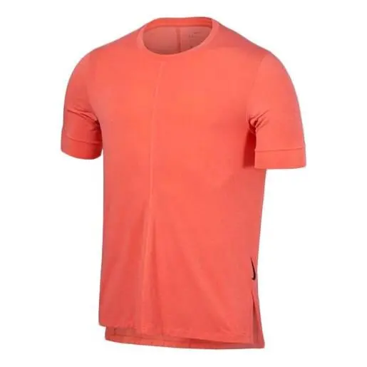 Nike Dri-fit Yoga Quick Dry Short Sleeve T-shirt - Red