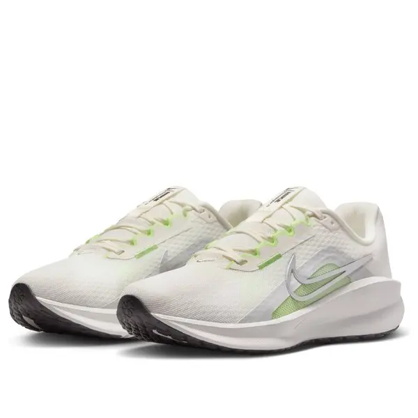 Nike Downshifter 13 Lace-up Sneakers - Silver/green